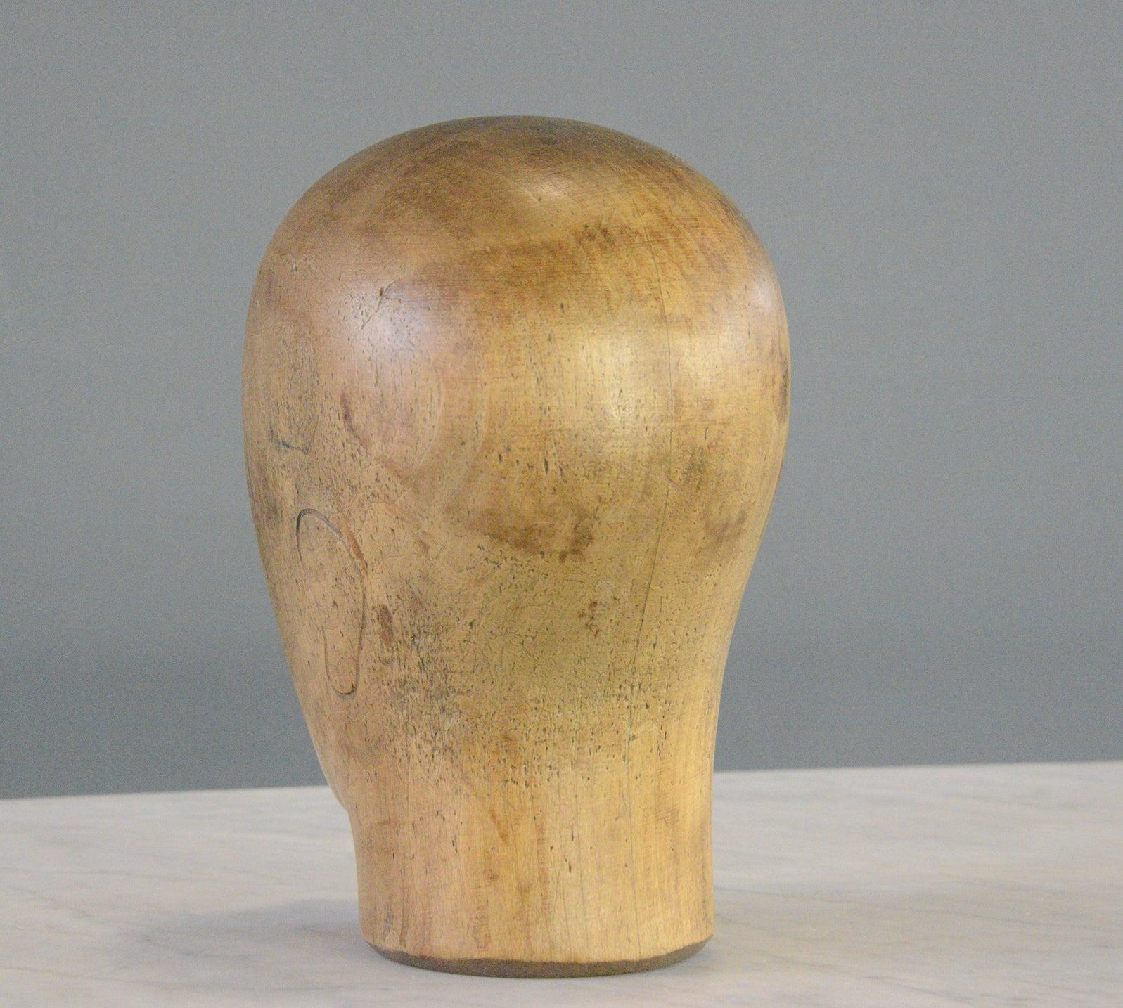 German Carved Wooden Milliners Head Circa 1910 – Otto's Antiques