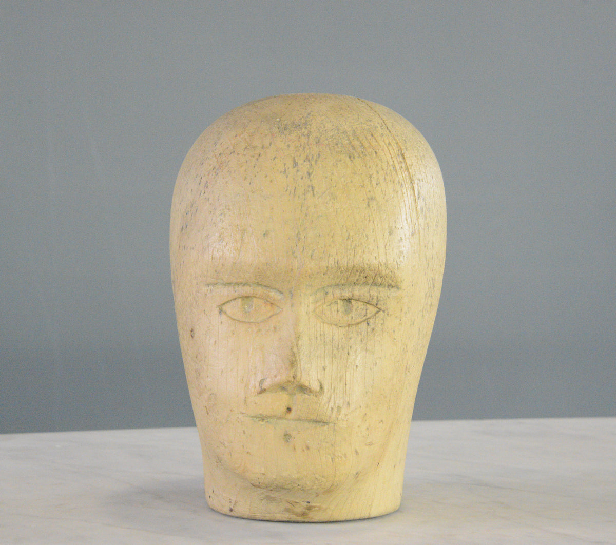 German Carved Wooden Milliners Head Circa 1910 – Otto's Antiques