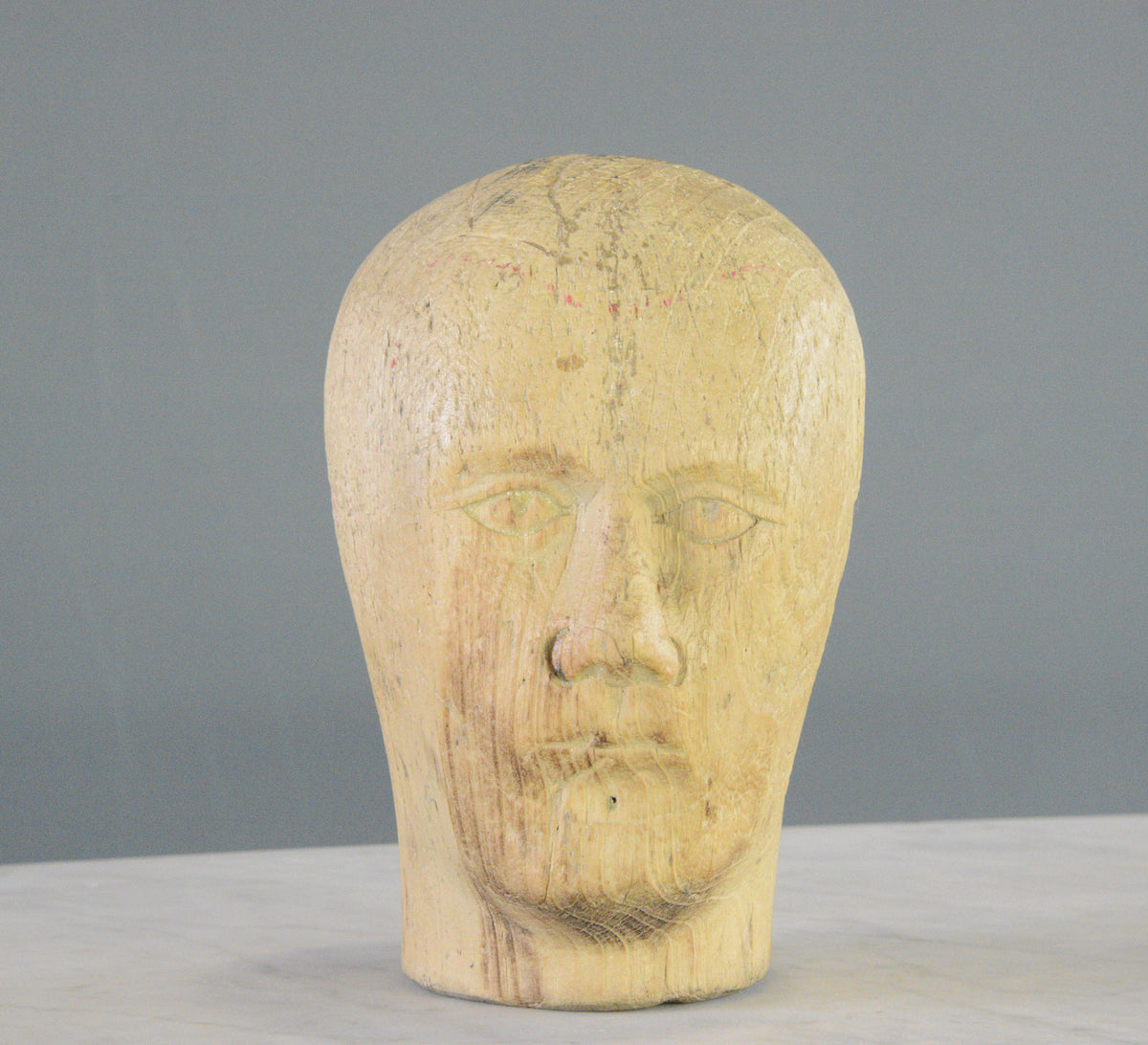 German Carved Wooden Milliners Head Circa 1910 – Otto's Antiques