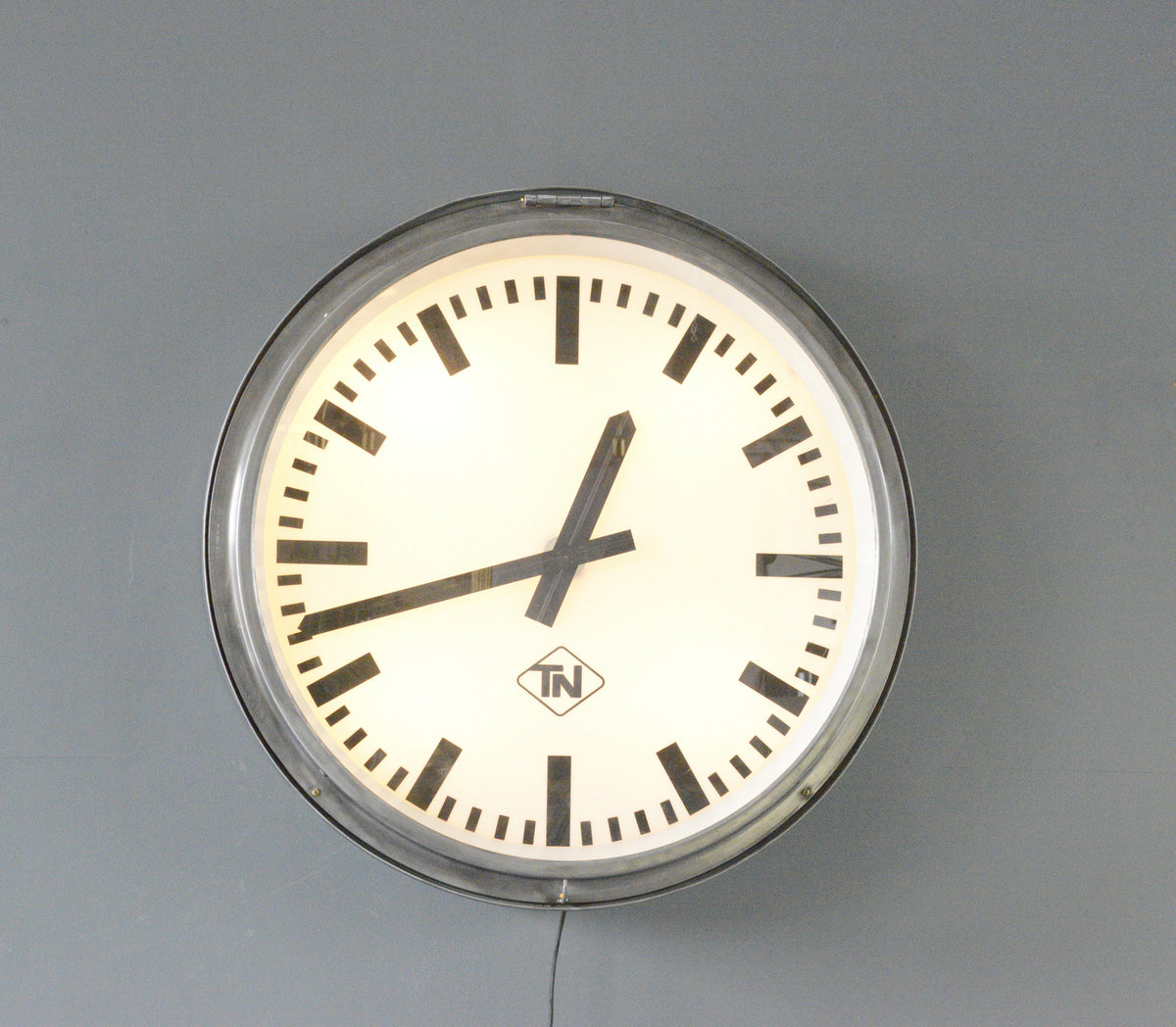 Large Light Up Station Clock By TN Circa 1960s – Otto's Antiques