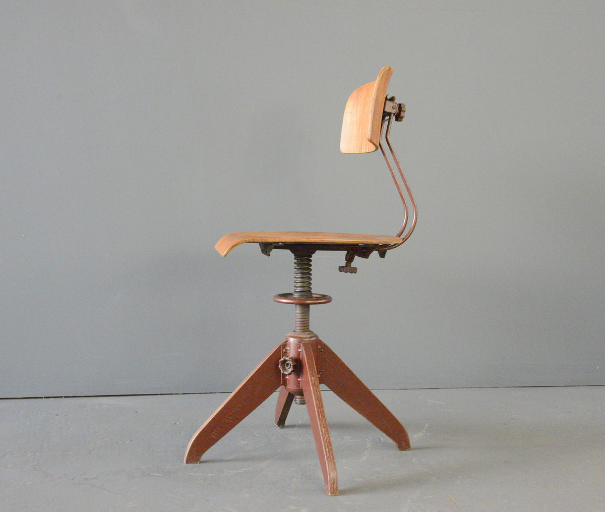 Industrial Factory Chair By Rowac Bemefa Circa 1950s – Otto's Antiques