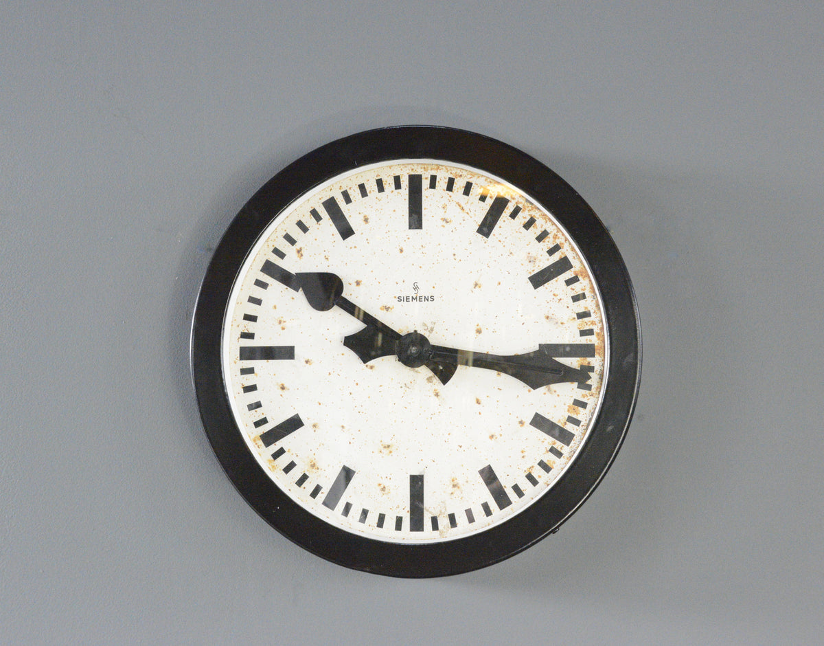 Siemens Wall Clock Circa 1930s – Otto's Antiques