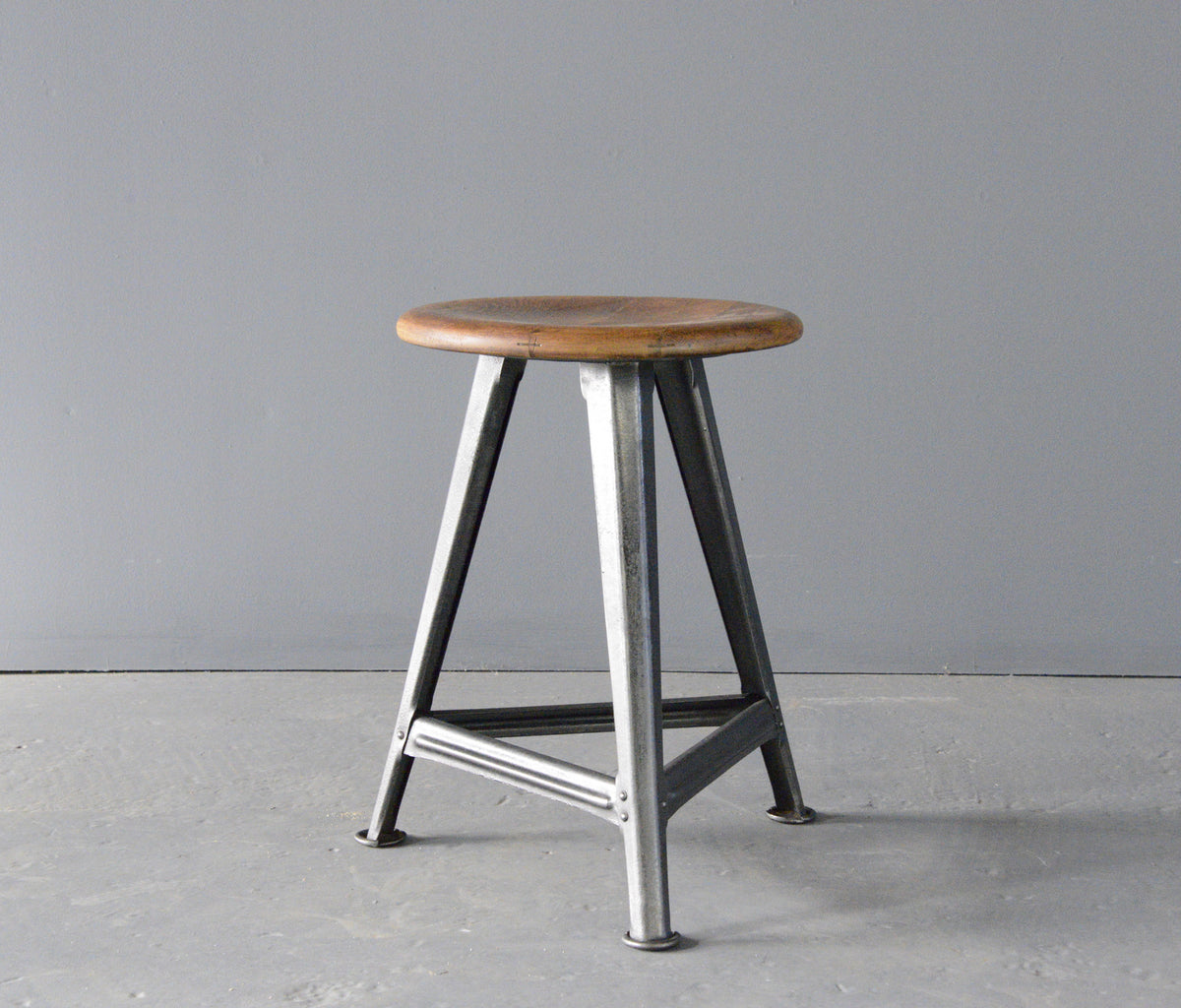 Industrial Factory Stool By Rowac Circa 1930s – Otto's Antiques