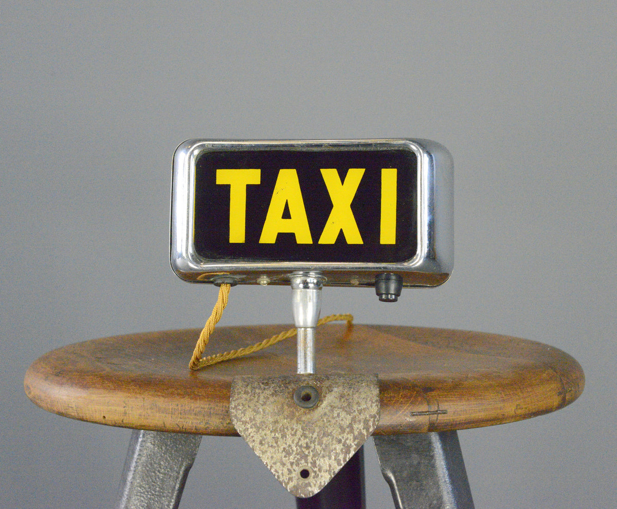 Light Up Taxi Sign Circa 1940s – Otto's Antiques