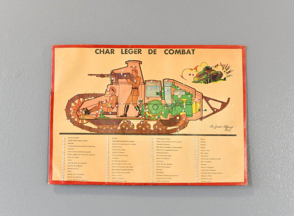 French Tank Training Chart Circa 1930s – Otto's Antiques