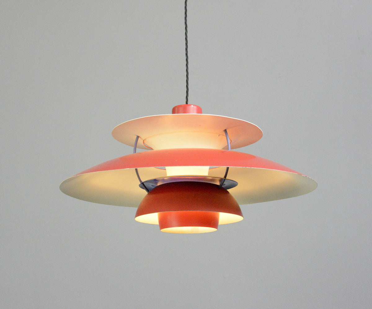 Red Model PH5 Pendant Light By Louis Poulson – Otto's Antiques