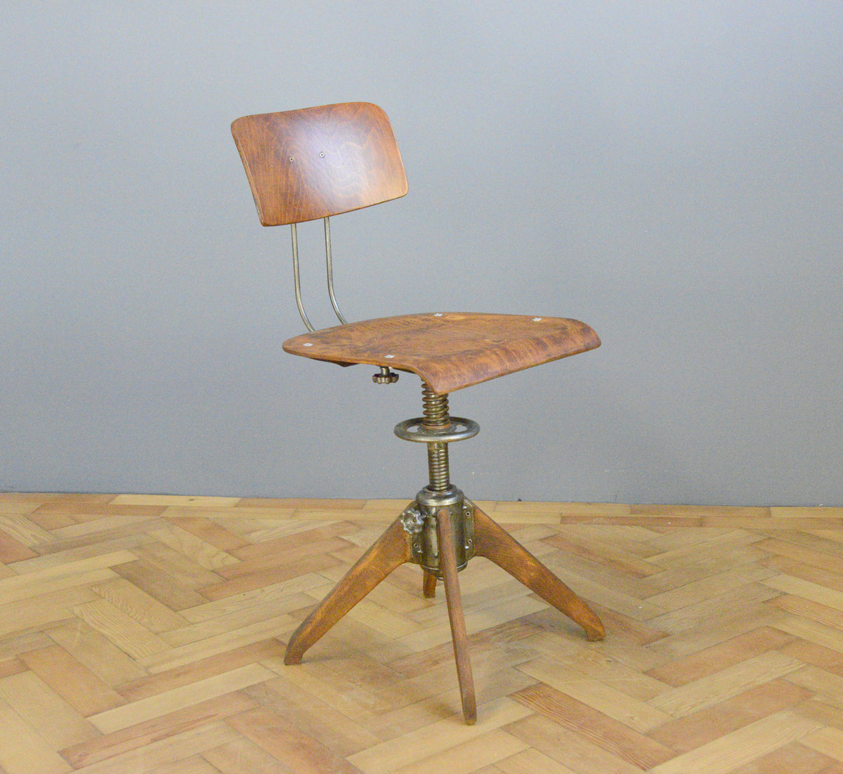 Industrial Factory Chairs By Rowac Bemefa Circa 1940s – Otto's Antiques