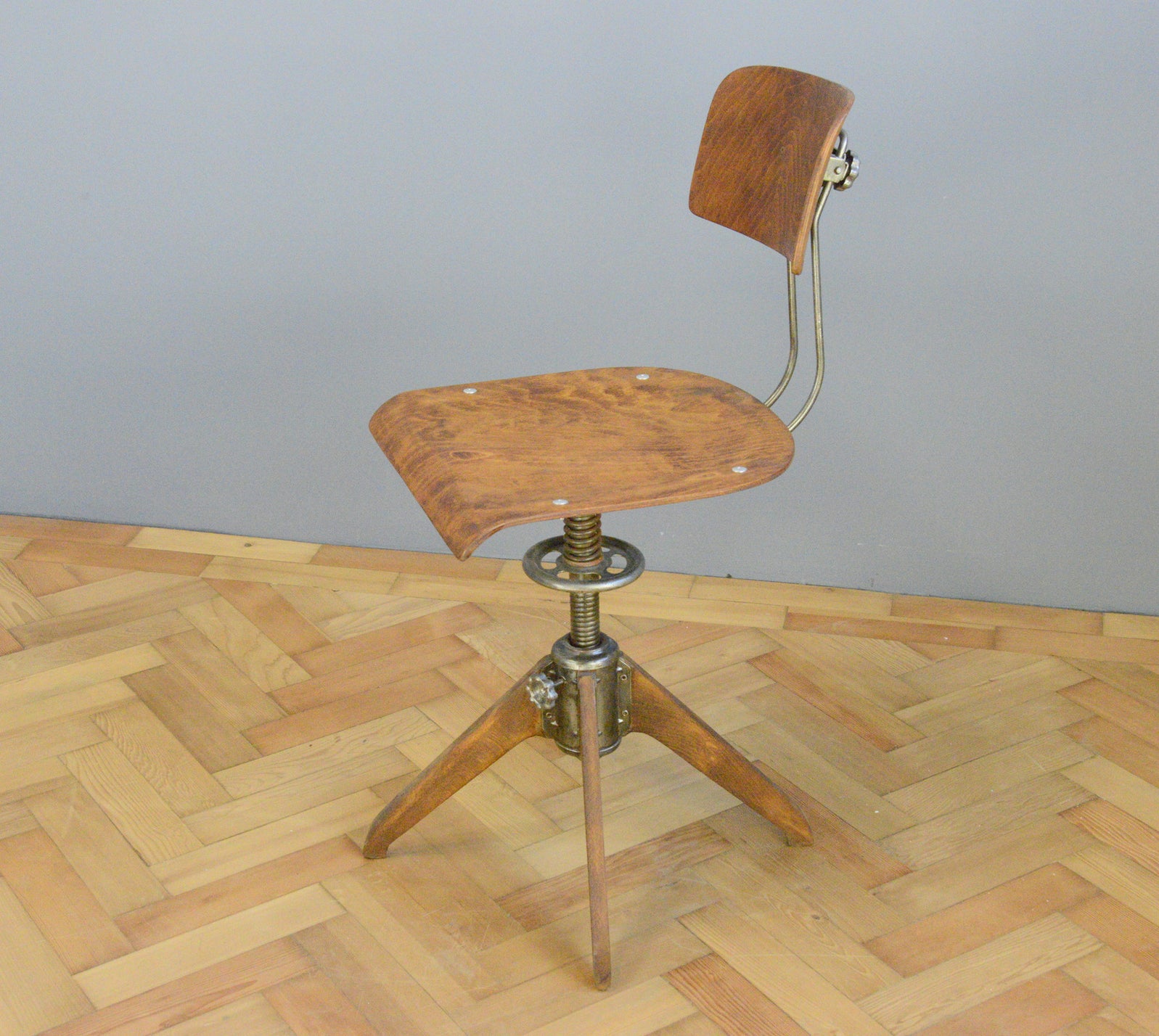 Industrial Factory Chairs By Rowac Bemefa Circa 1940s – Otto's Antiques
