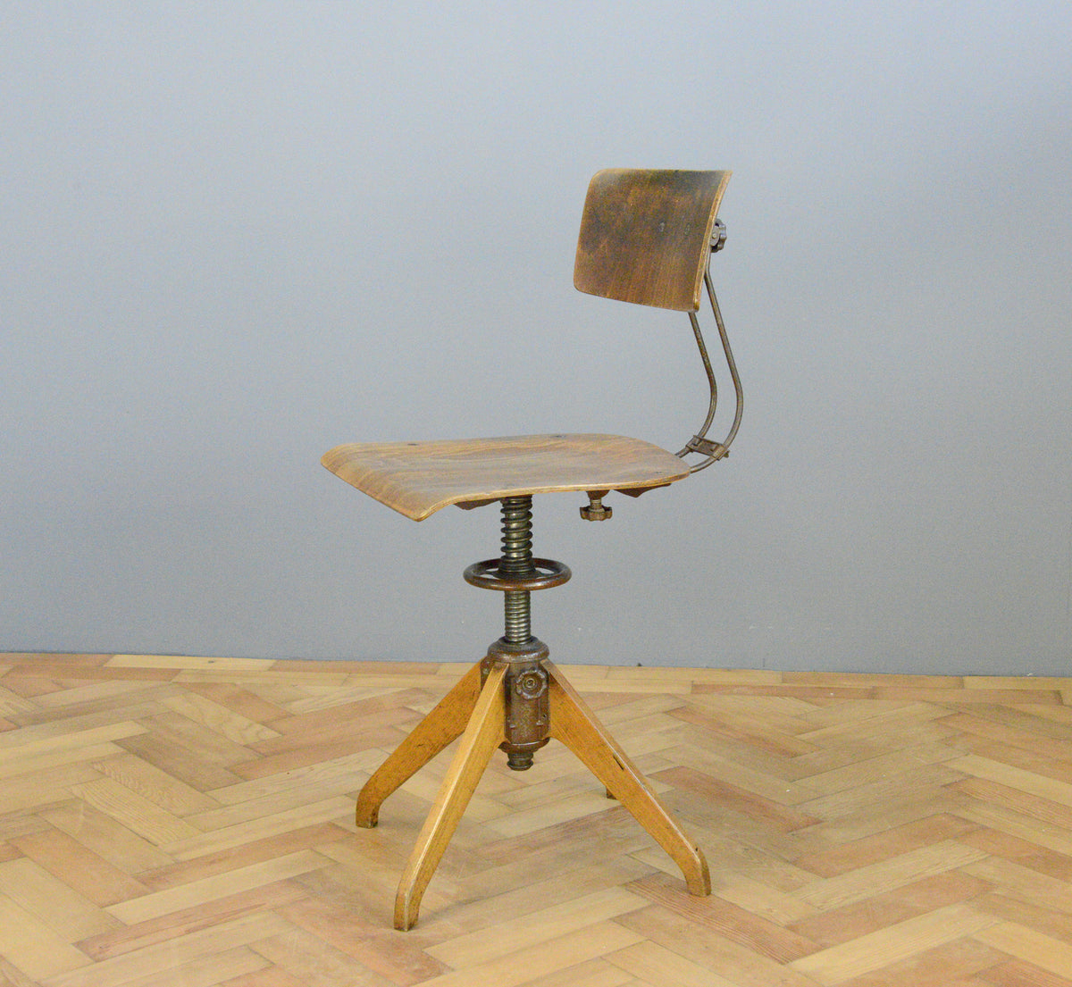 Industrial Factory Chair By Rowac Circa 1930s – Otto's Antiques