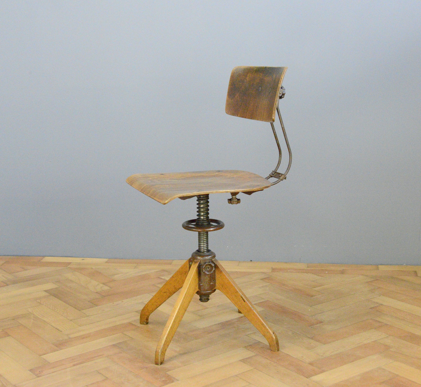 Industrial Factory Chair By Rowac Circa 1930s – Otto's Antiques