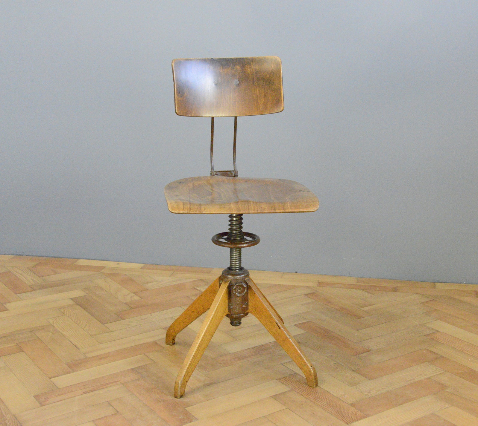Industrial Factory Chair By Rowac Circa 1930s – Otto's Antiques