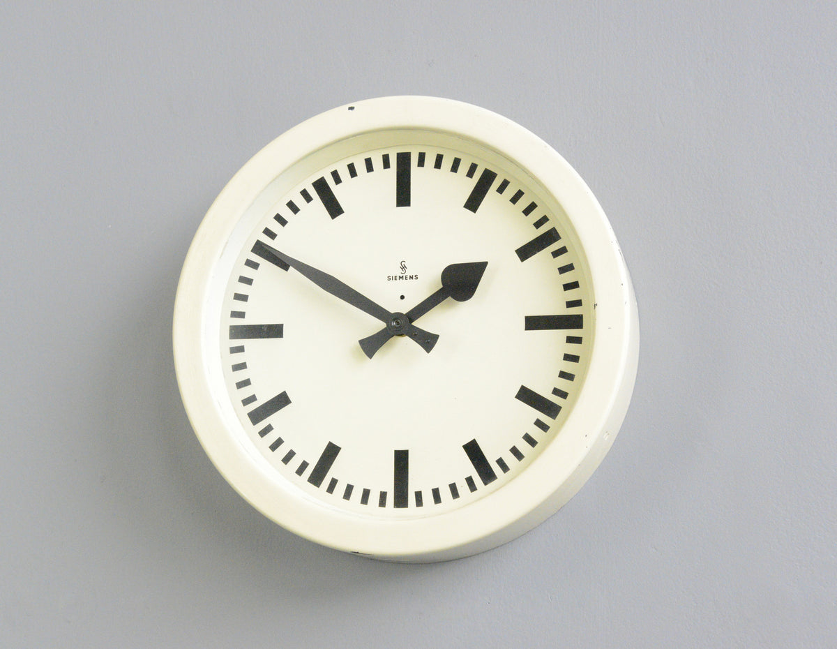 Siemens Office Clock Circa 1950s – Otto's Antiques