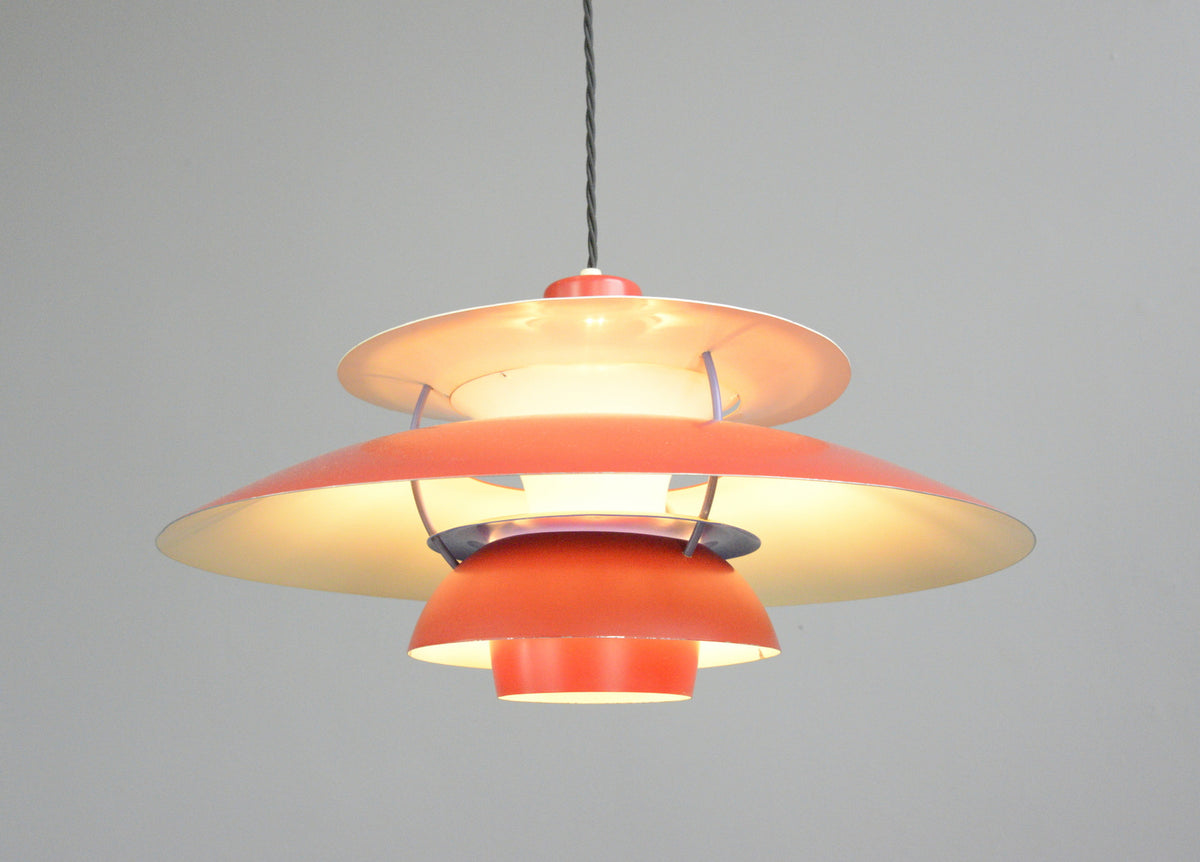 1959 Red Model PH5 Pendant Light By Louis Poulson – Otto's Antiques