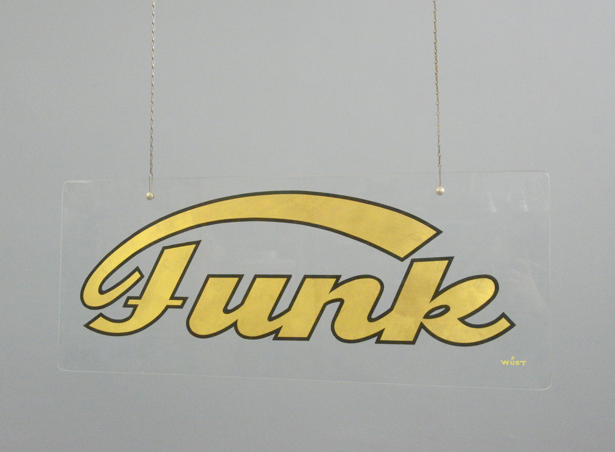 Glass Shop Display Sign "Funk" Circa 1930s – Otto's Antiques